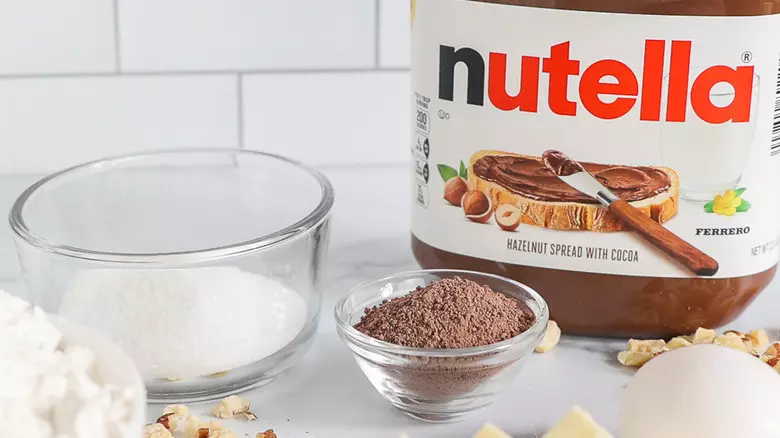 ingredients per als bunyols farcits de Nutella