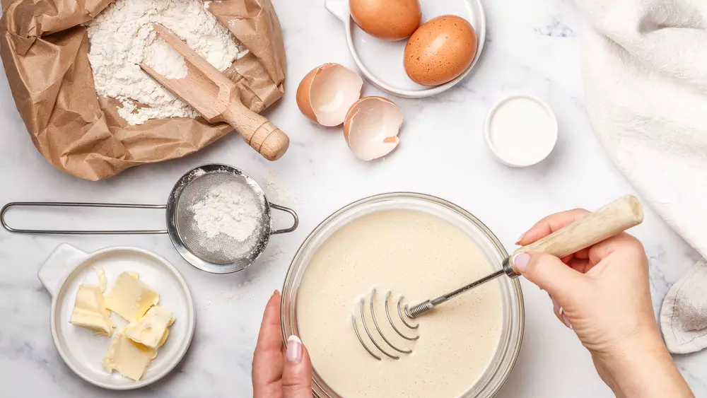 pag-andam sa homemade batter