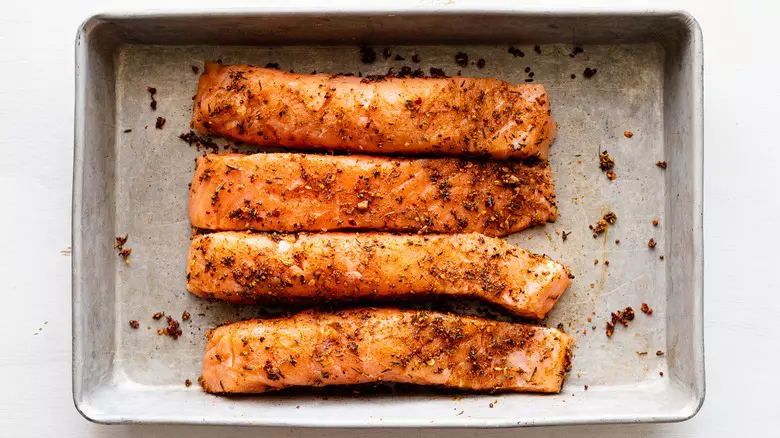 filets de salmó a la planxa per al forn