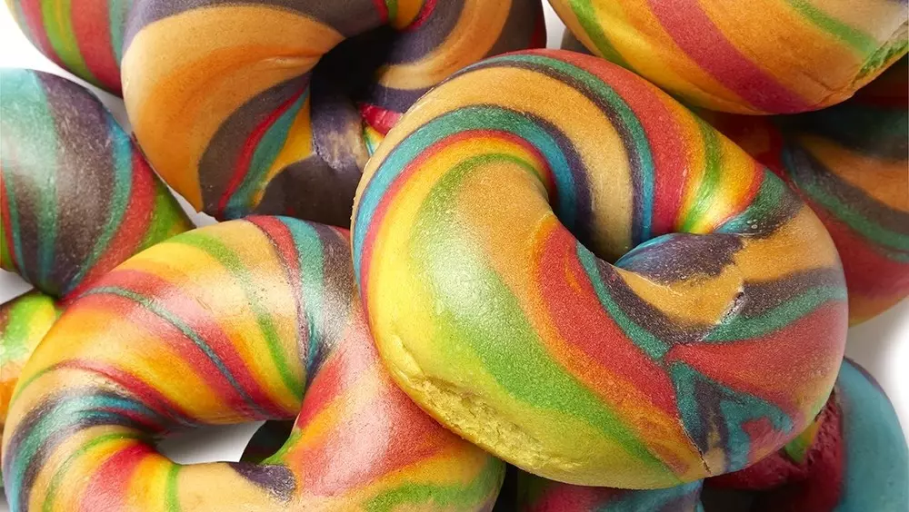 Rainbow bagel