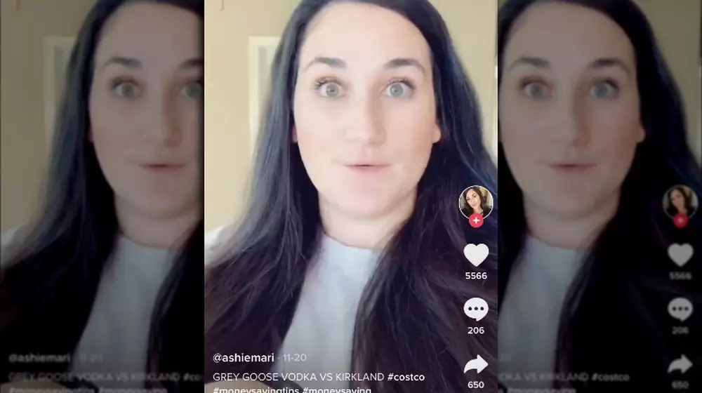 Ashley Marie TikTok sobre quem faz os produtos Kirkland