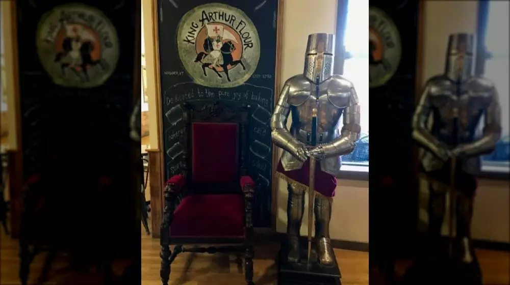 King Arthur Flour store with knight