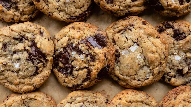 Closeup chocolade chunk cookies