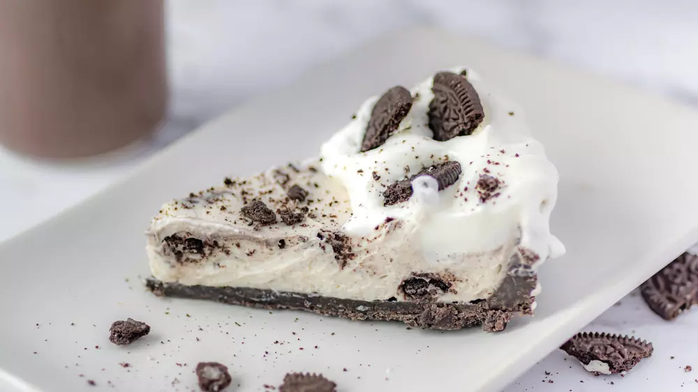 no-bake Oreo cheesecake voor de Super Bowl