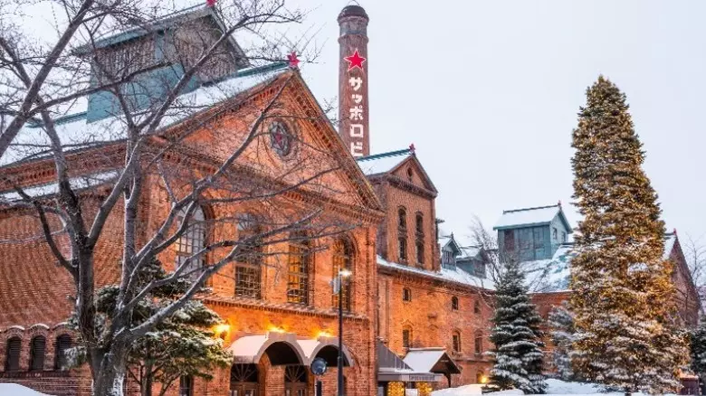 Museum Bir Sapporo di musim dingin