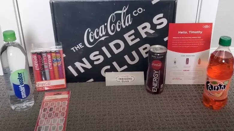 Primeira caixa de Coca Cola Insider's Club