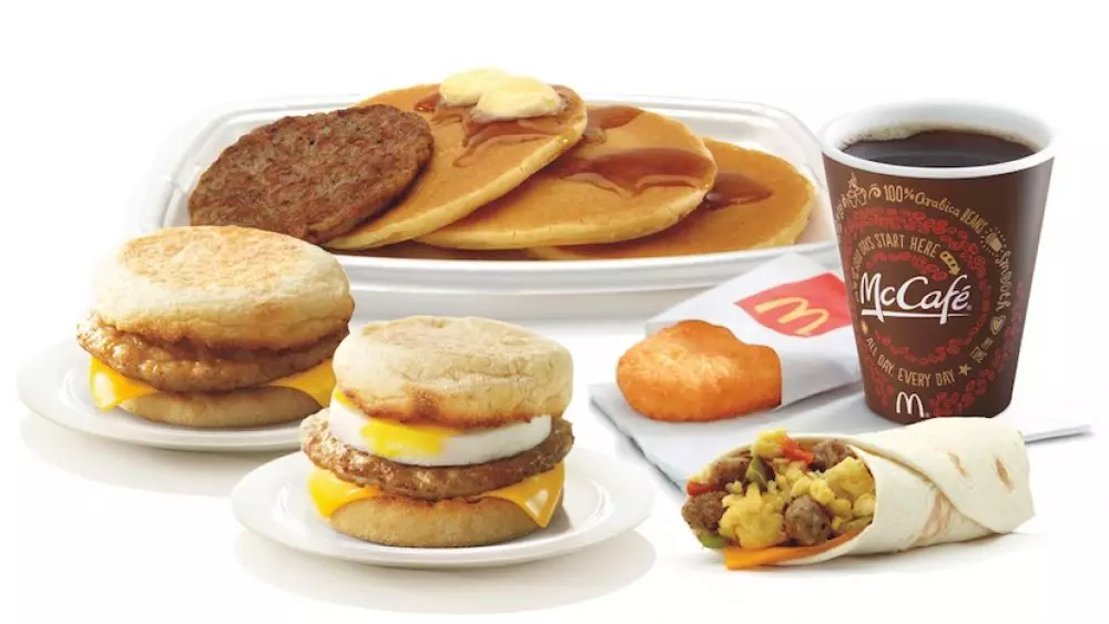میک ڈونلڈ کے ناشتے کی اشیاء