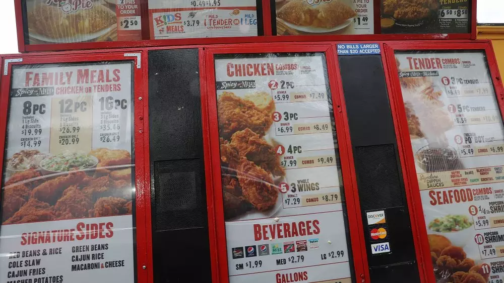 menu popeyes