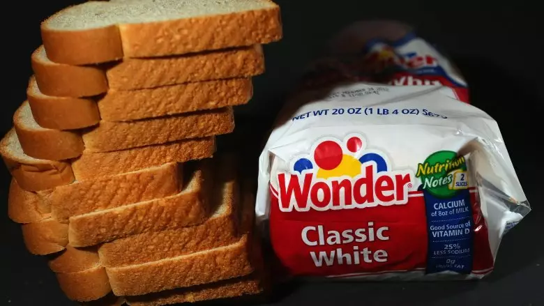 Wonder Bread slice at bag