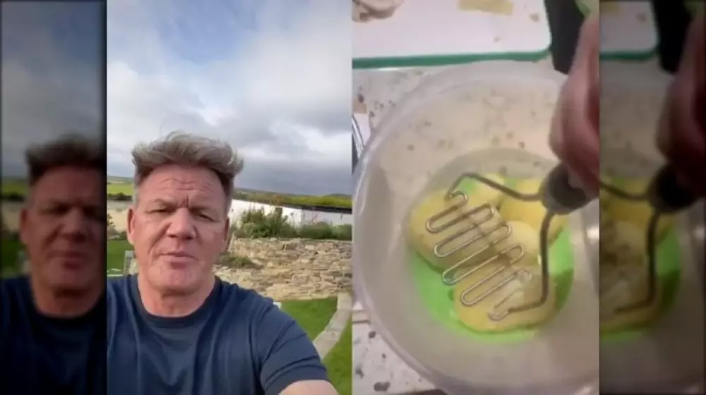 Gordon Ramsay mira con horror mentres a súa filla Holly cociña a súa receita