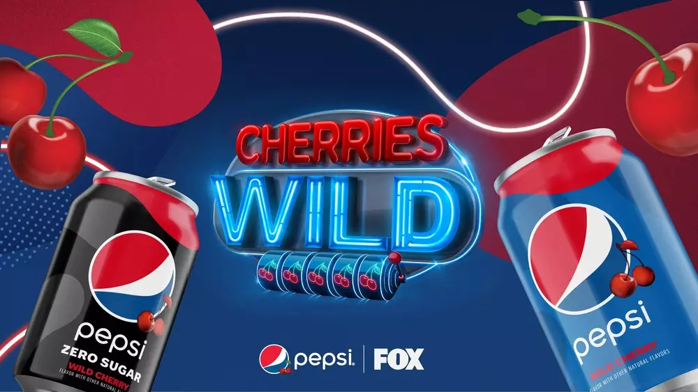 โลโก้ Cherries Wild พร้อมเป๊ปซี่กระป๋อง