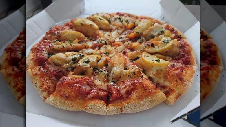 domino's fish and chips pizza