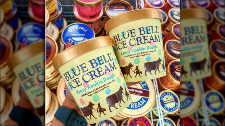 Aldi da Krazy Kookie Dough Blue Bell muzqaymoq