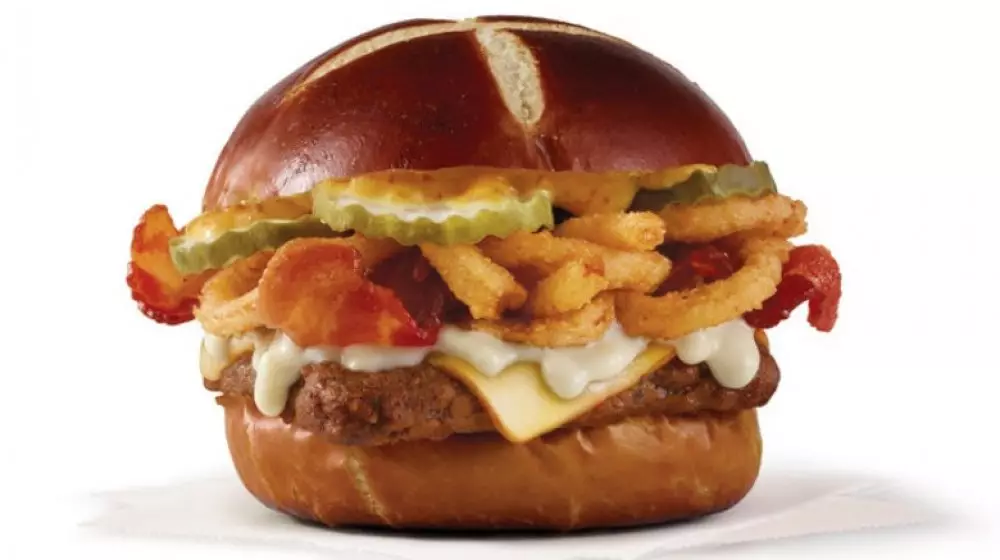 Wendy's new pretzel bacon pub cheeseburger