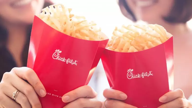 patacas fritas de gofres chick-fil-a