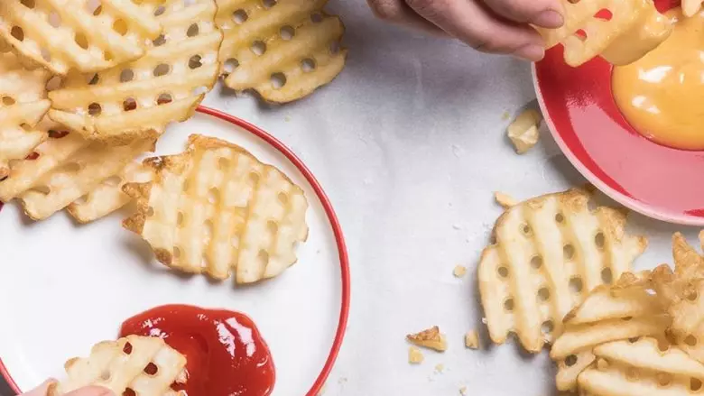 patacas fritas de gofres chick-fil-a