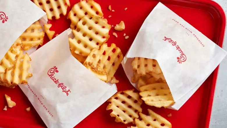 patacas fritas de gofres chick-fil-a