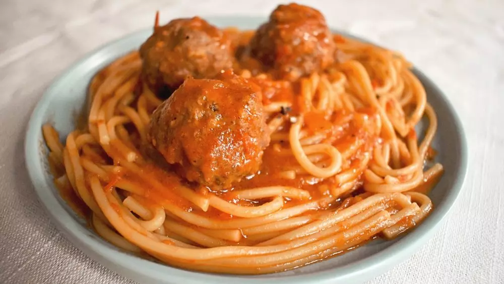 Instant Pot spaghetti at meatballs