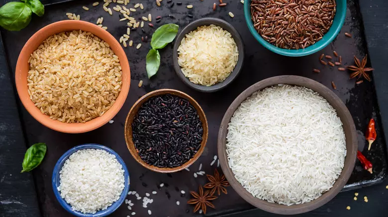 Diferentes tipos de arroz