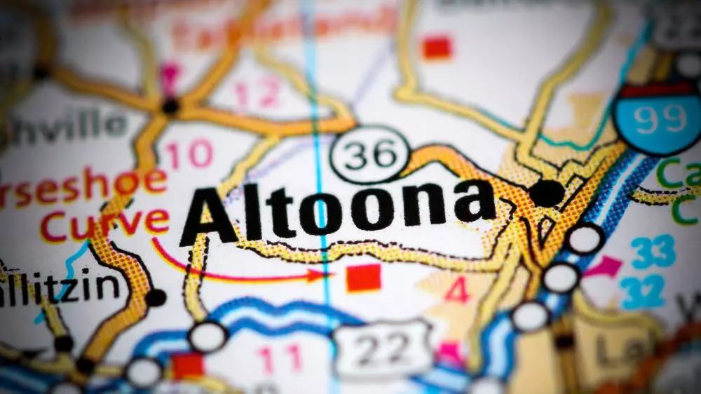 kaart van Altoona