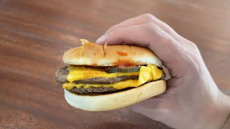 McDonalds double cheeseburger