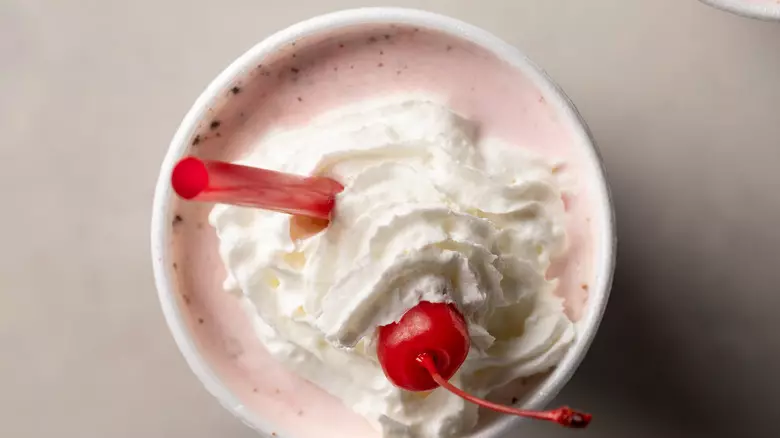 Chick-fil-A's Peffermint Chip Shake, Top Vue